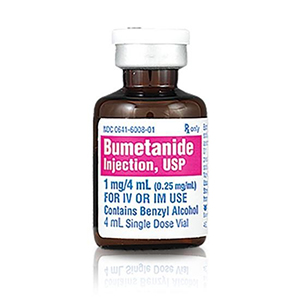Bumetanide Injection, USP 1mg/4mL (0.25 mg/mL) 4mL Vial